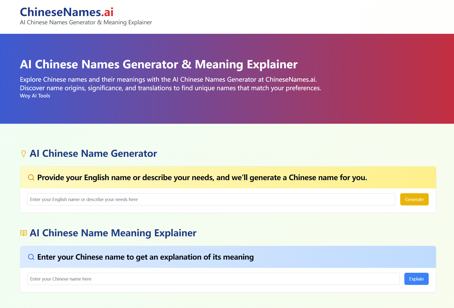 ChineseNames.ai - Website Hunt
