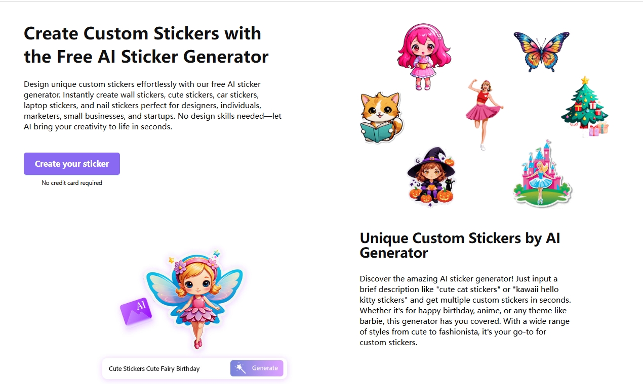 Free AI Sticker Generator - Website Hunt