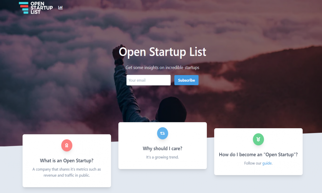 Open Startup List - Website Hunt