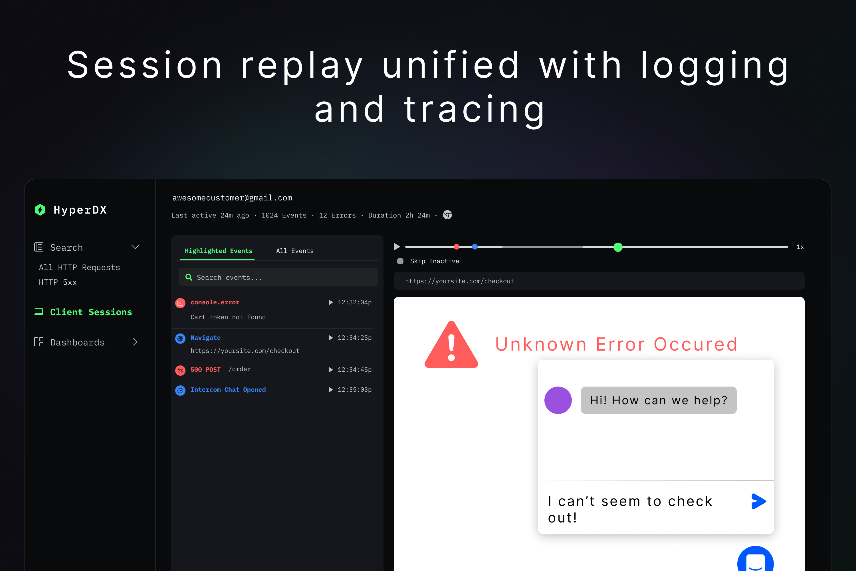 HyperDX - Website Hunt