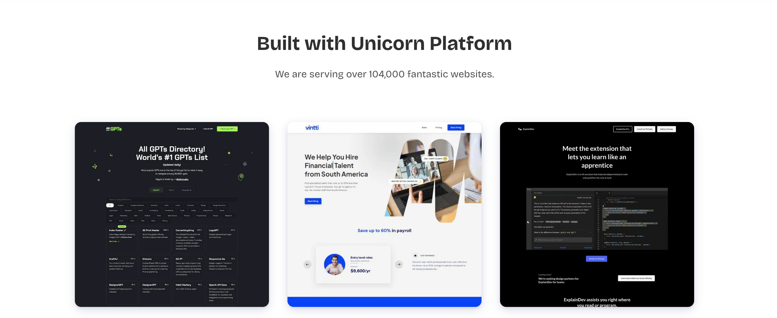 Unicorn Platform: Your AI-Powered Websit - Website Hunt