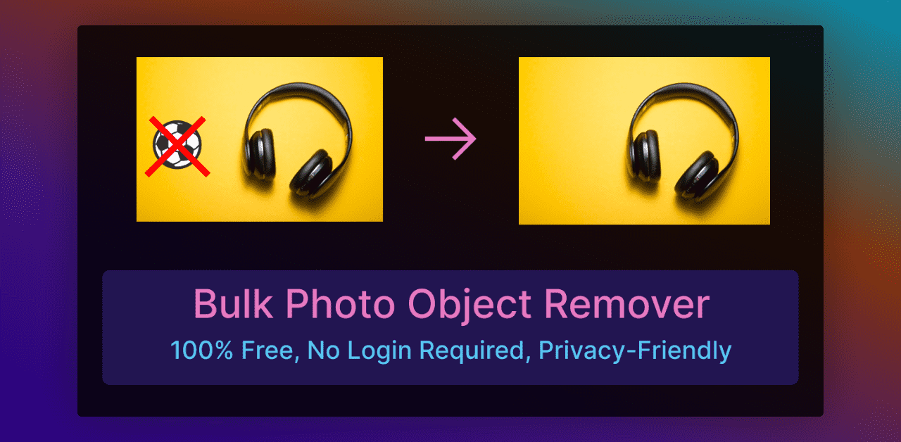 Bulk Photo Object Remover - Website Hunt