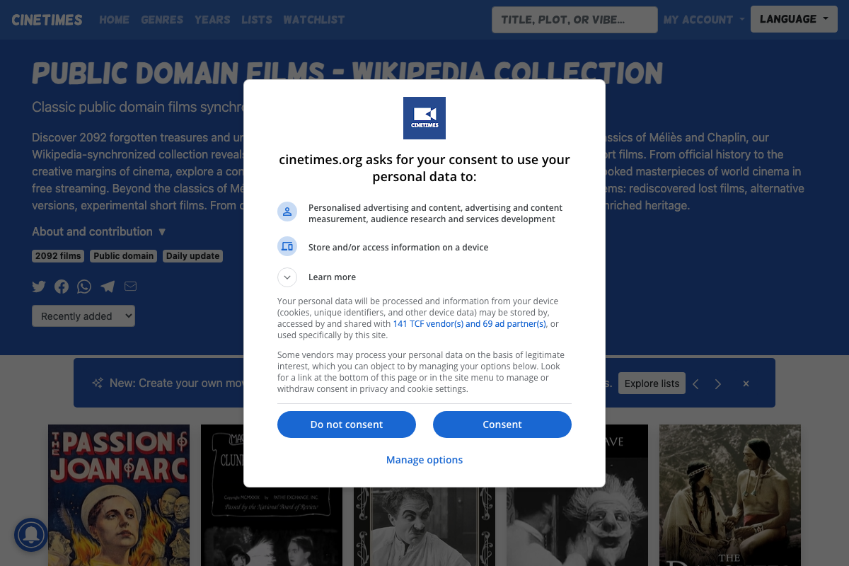 Public Domain Films - Wikipedia Collecti - Website Hunt