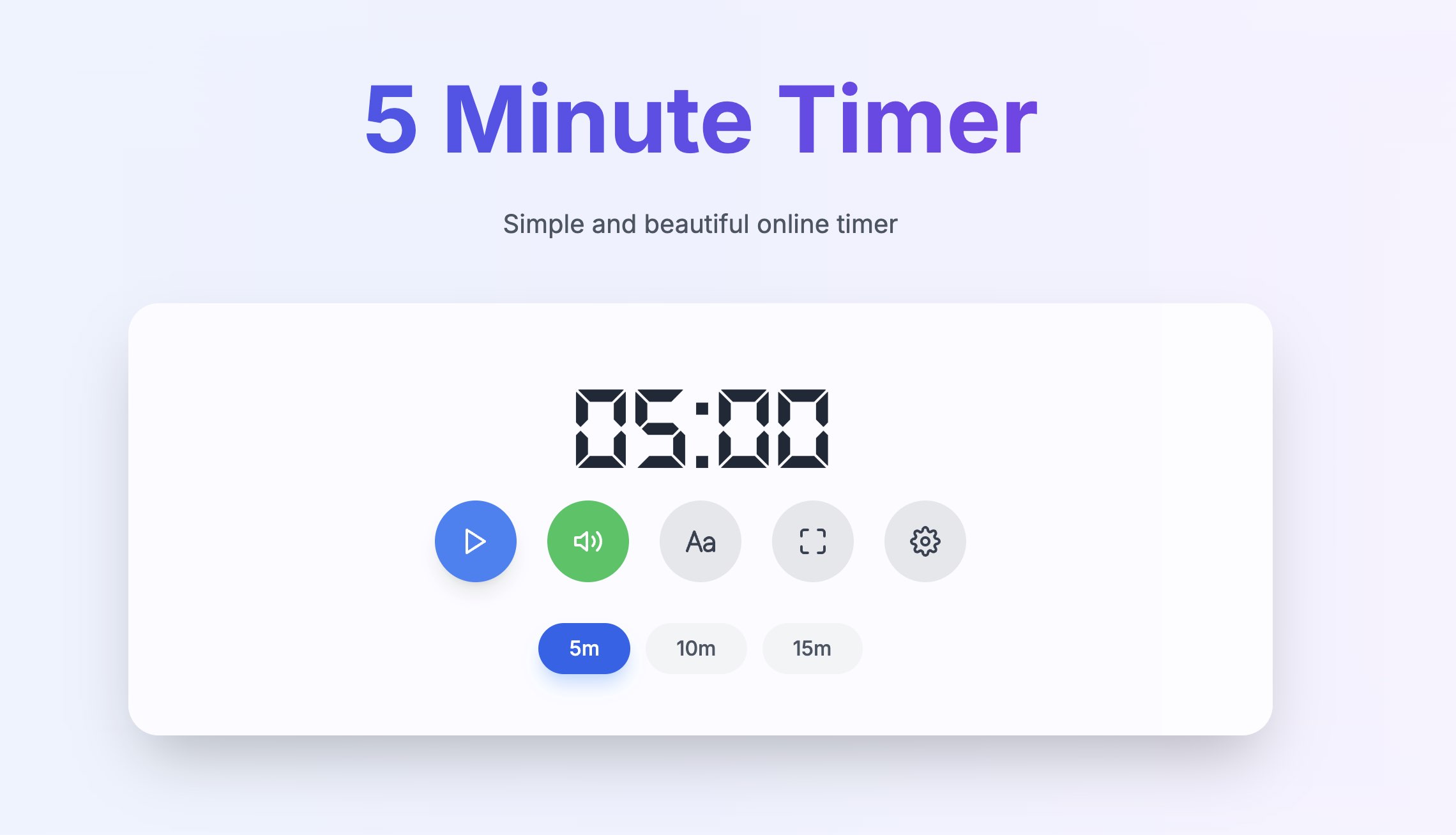 Minute Timer - Free Online Timer - Website Hunt