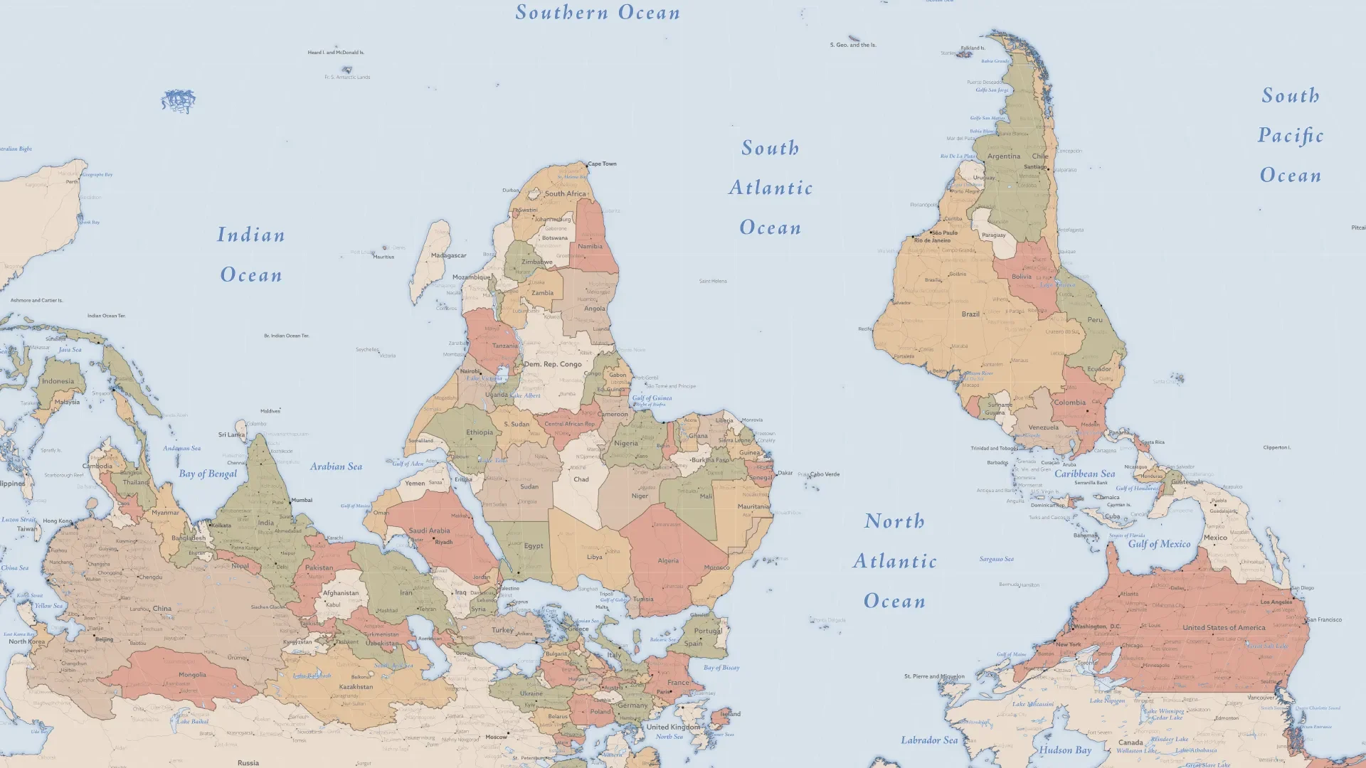 This Map Is Not Upside Down - Website Hunt